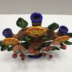 Mexican | Accents | Vintage Mexican Tree Of Life Folk Art Pottery Clay ...